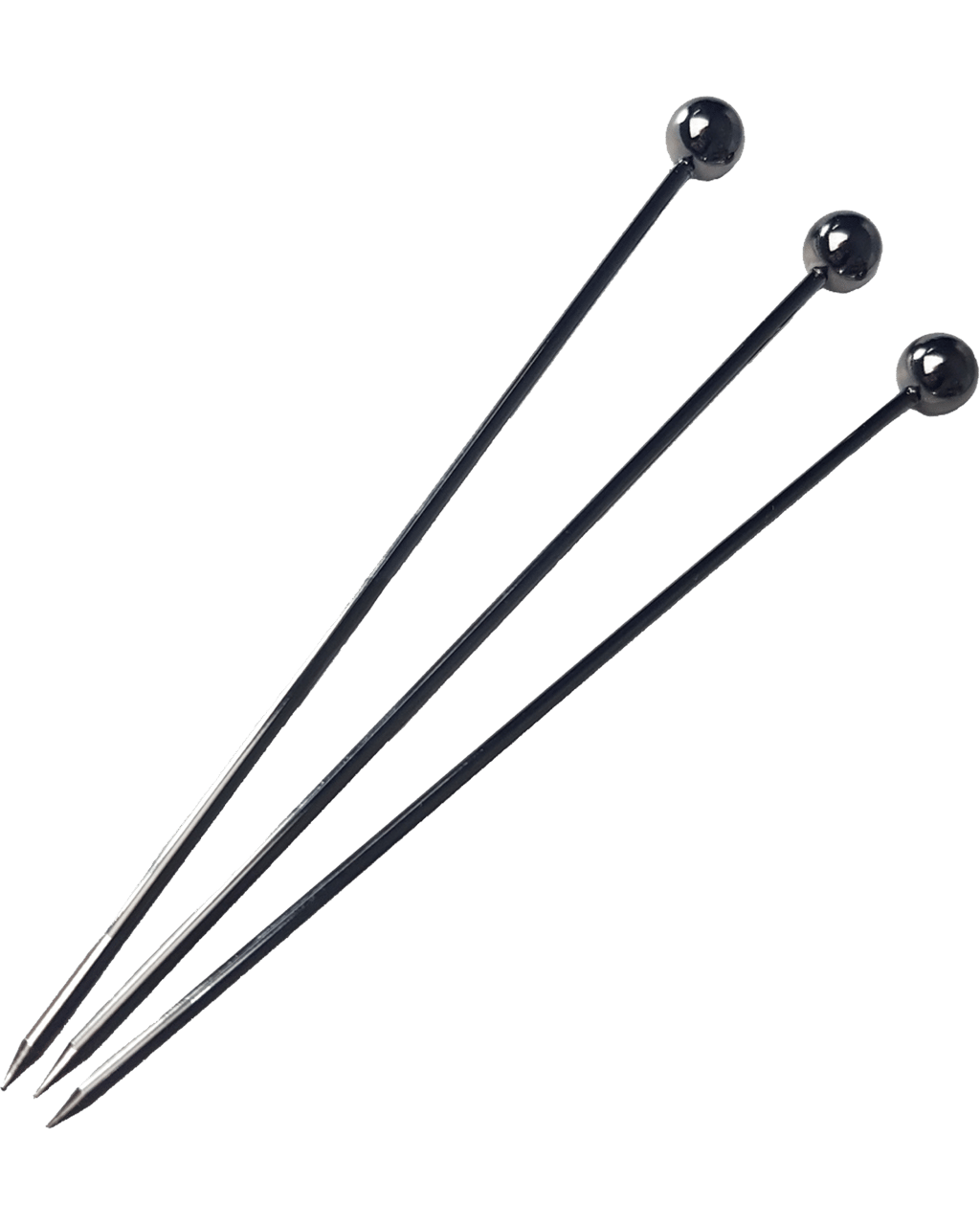 Buy Bev-equip Cocktail Pick Steel Ball Top Black Chrome Pk 10 Online ...