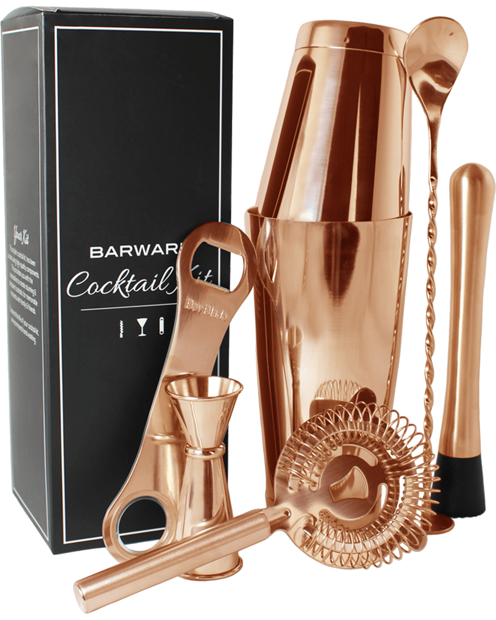 Buy Bev-equip Cocktail Kit 7 Piece Set Copper In Gift Box Online ...