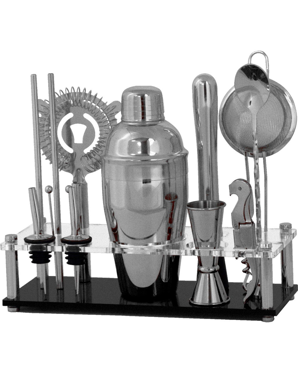 Barware Complete Cocktail Kit With Stand - Stainless Steel (Unbeatable ...