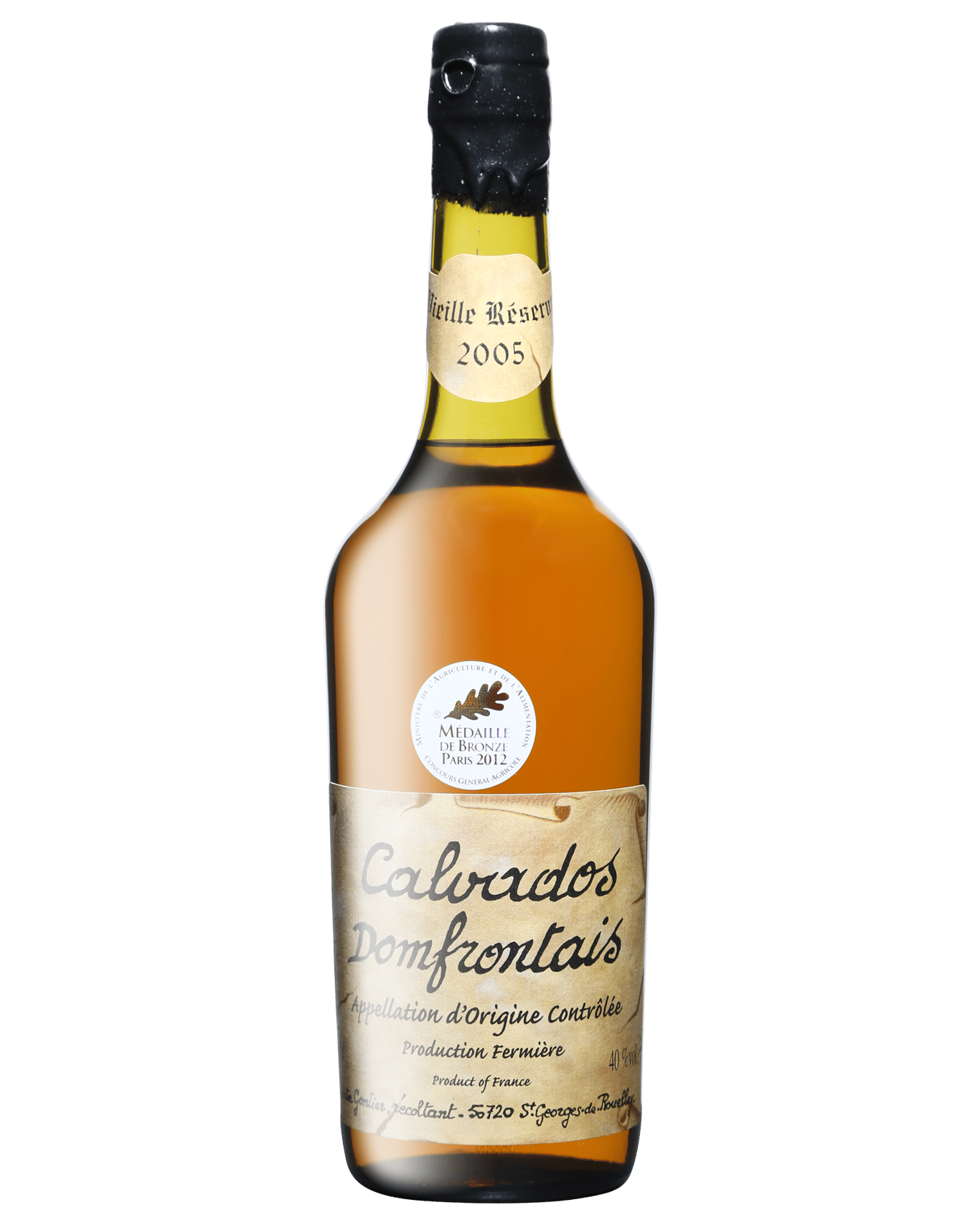 Buy Victor Gontier Calvados Domfrontais Vieille Reserve 2005 700ml ...