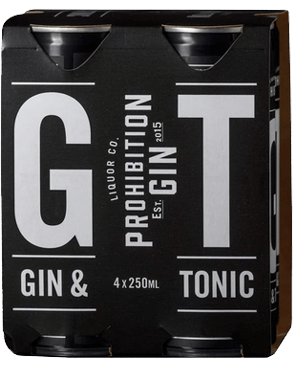 Buy Prohibition Liquor Co. Prohibition Gin & Tonic Pack 250ml Online ...