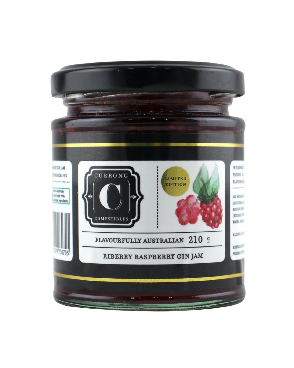 Buy Currong Comestibles Riberry Raspberry Gin Jam 210g Online (Low ...