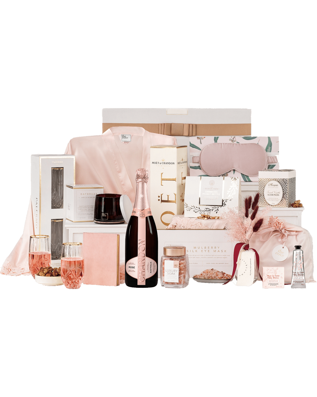Buy The Hamper Emporium L'occitane Rejuvenate With Chandon Rosé Pamper ...