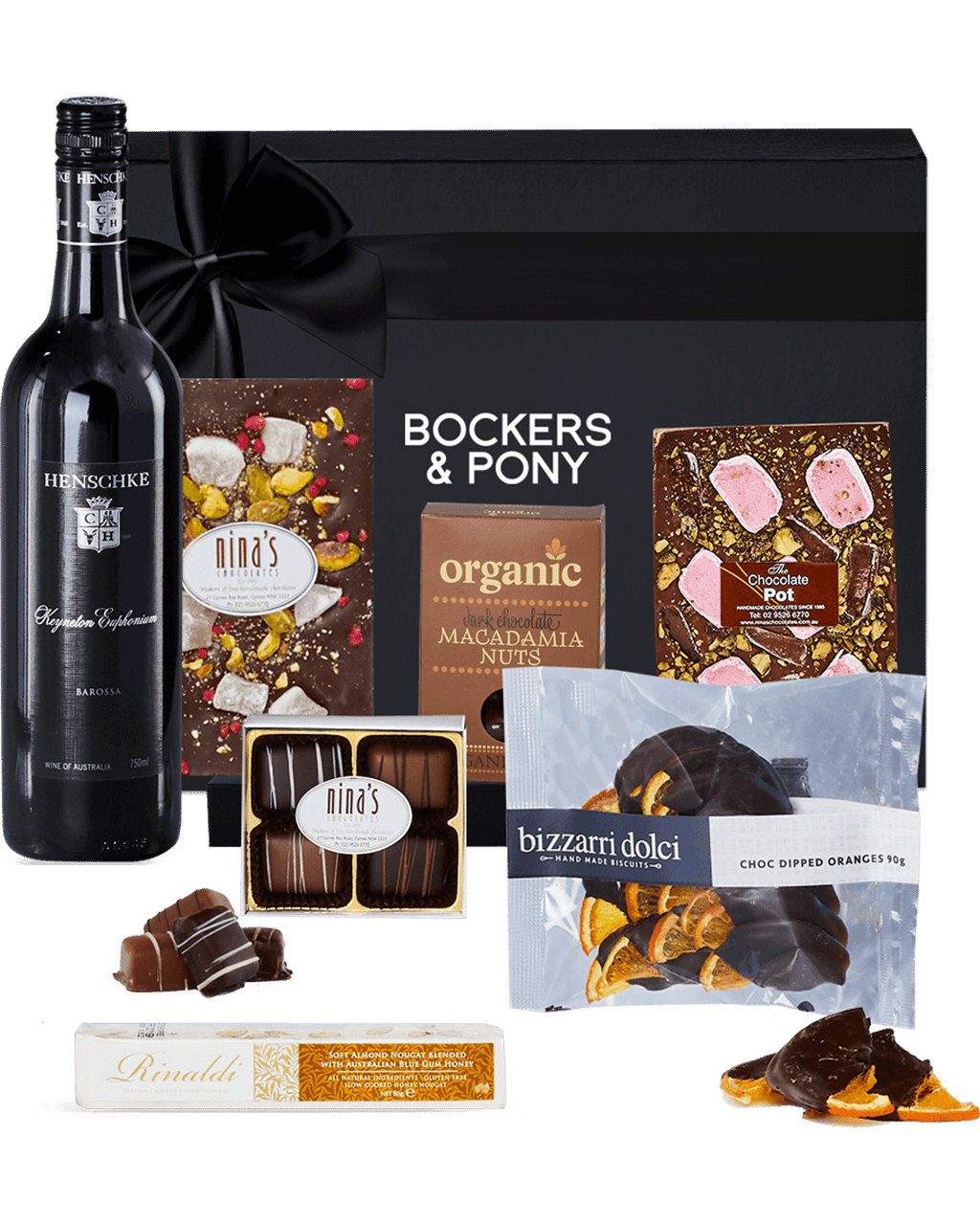 Buy Bockers & Pony Treasure Chocolate Hamper + Henschke Keyeton Online ...
