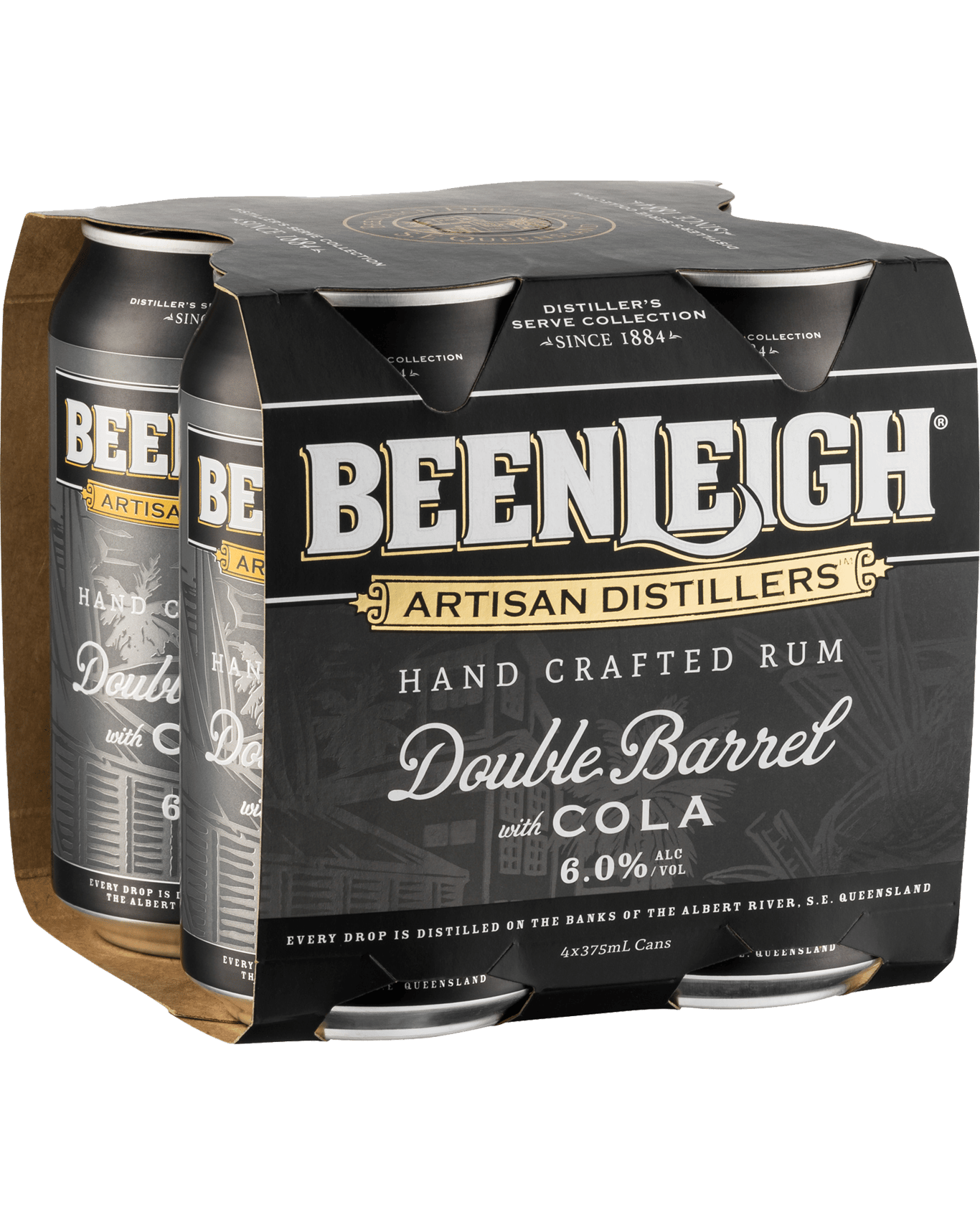 Buy Beenleigh Artisan Di Beenleigh Double Barrel Rum & Cola 6% 6x4pk X375ml Rtd Online @Lowest Price
