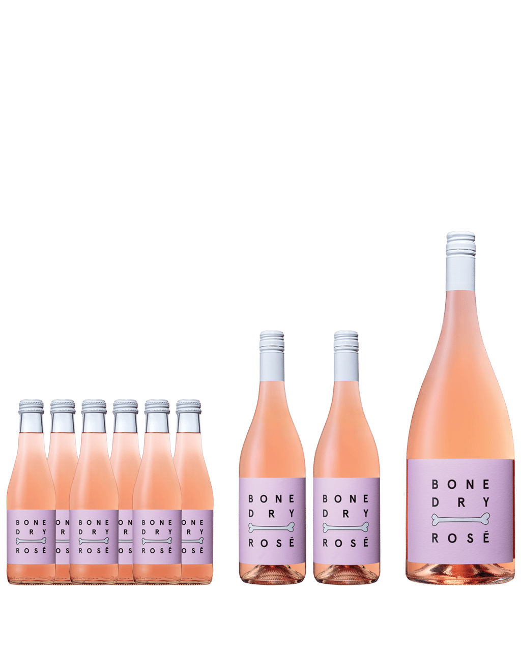 Buy Bone Dry Drinks Bone Dry Rosé Mixed 9 Bottle Pack: 6x250ml, 2x750ml ...