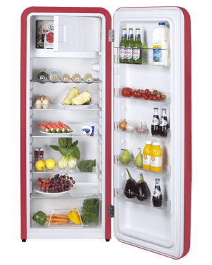 Buy Artusi 330l Retro Red Fridge Online @Lowest Price