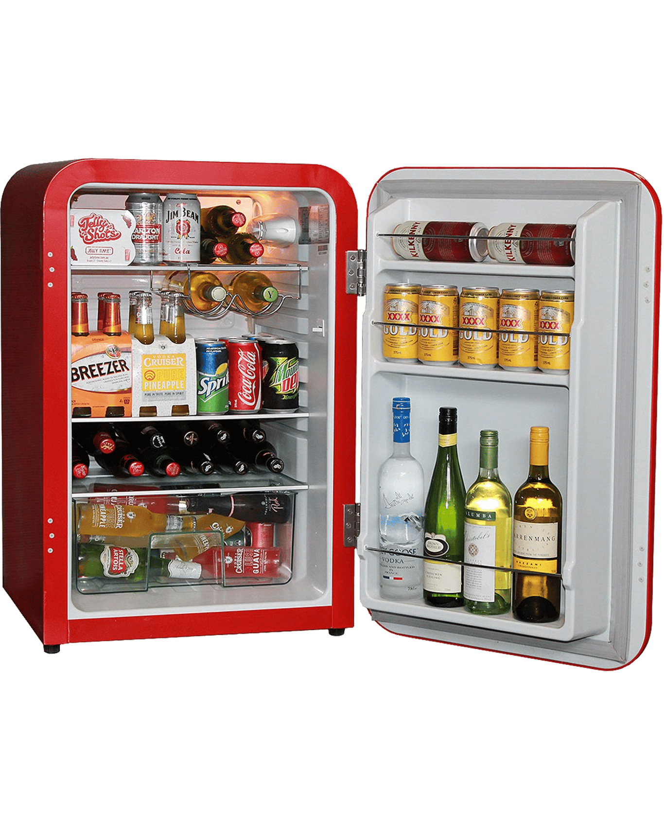 Buy Husky 110l Retro Red Bar Fridge Online @Lowest Price