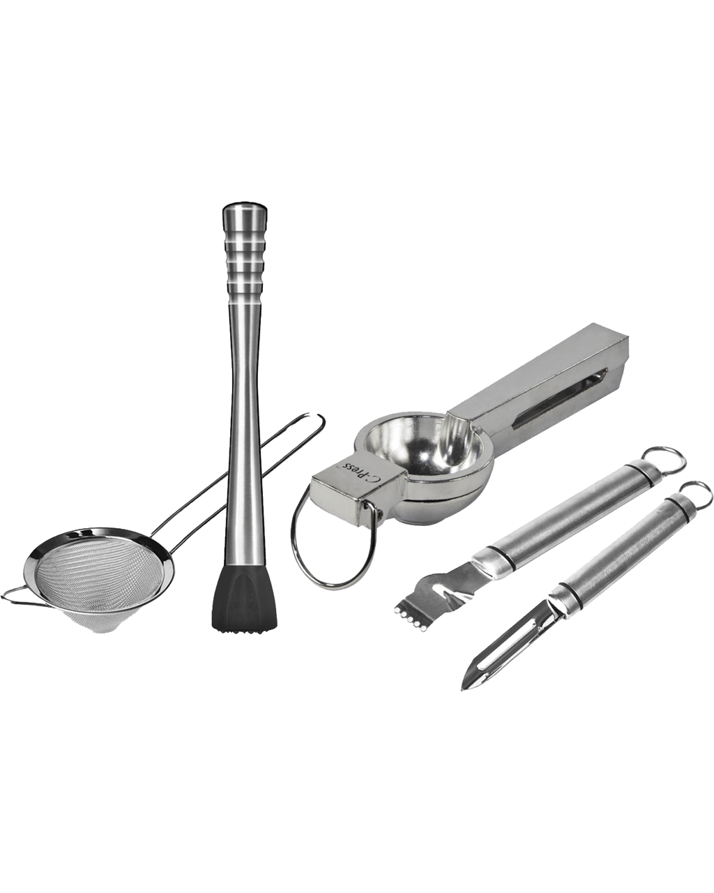Buy Uber Bar Tools Bartender Essentials Set - Chrome Online @Lowest Price