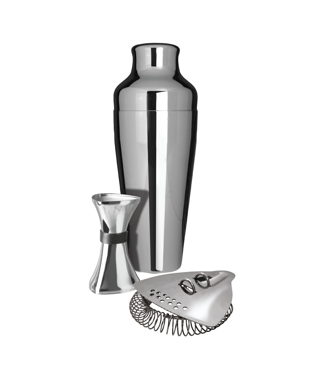 Buy Uber Bar Tools Shaker, Measure & Strainer Set Chrome Gift Set ...