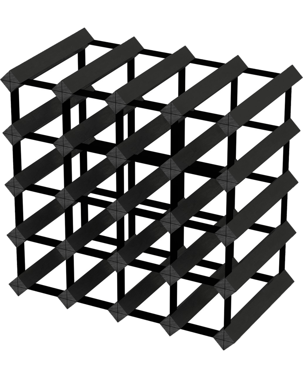 Buy Wine Stash 12 Bottle Timber Wine Rack - Black Onyx - Unassembled ...