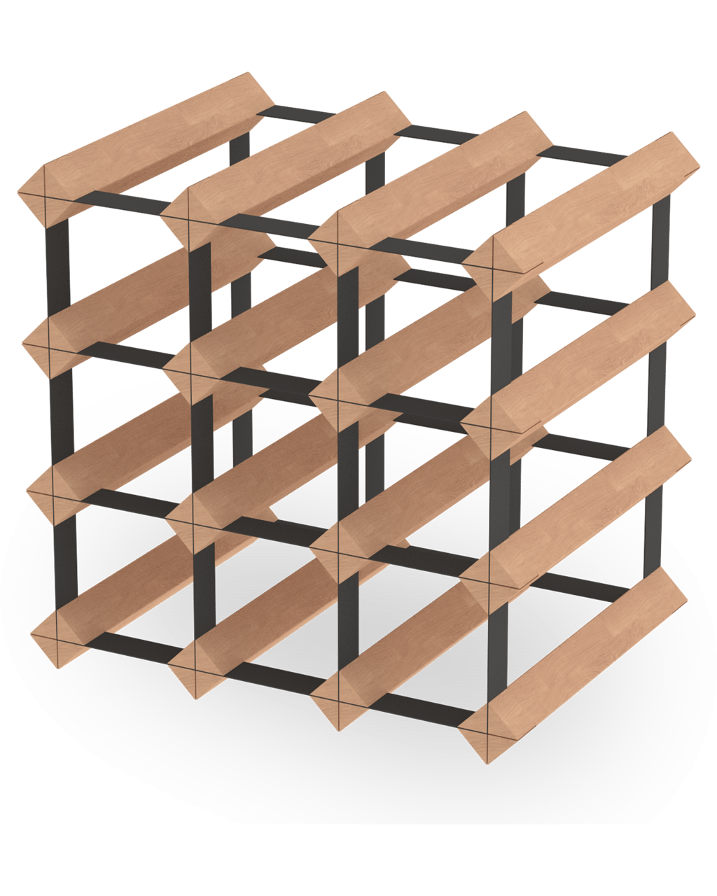 Buy Wine Stash 12 Bottle Timber Wine Rack - Assembled Online (Low ...