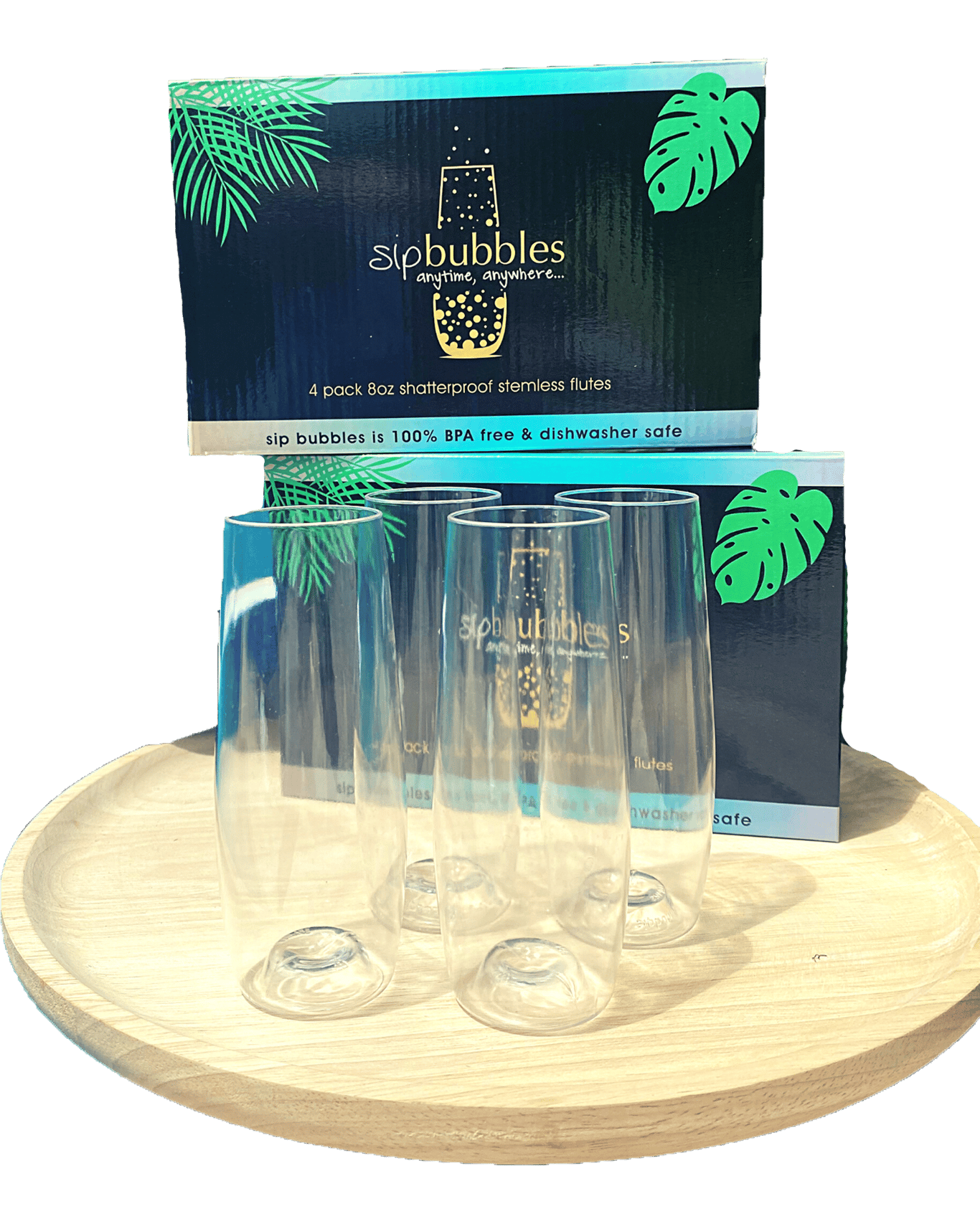 Buy Sip Bubbles Tritan Shatterproof Stemless Champagne Flutes Online ...