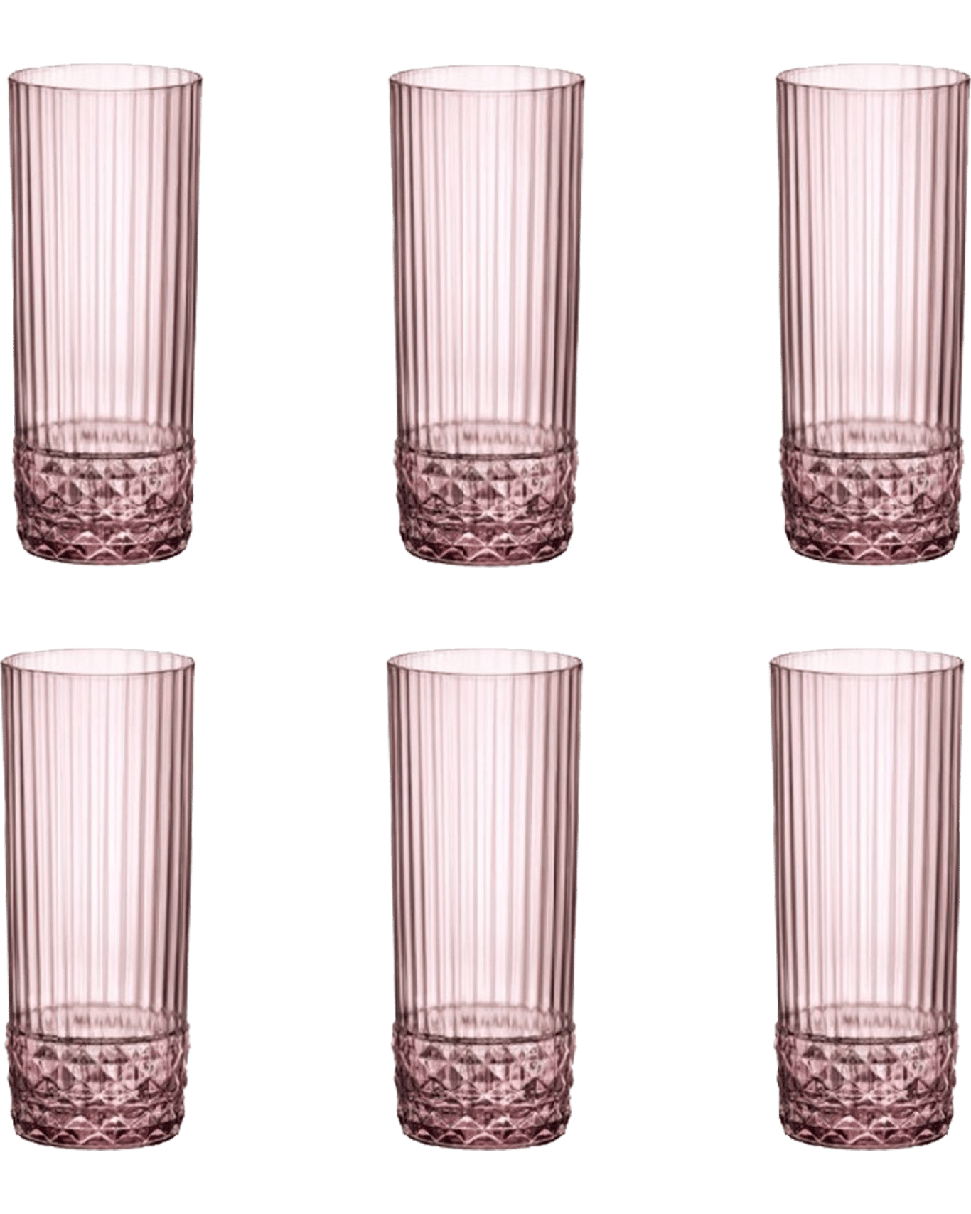 Buy Bormioli Rocco America '20s 490ml Long Drink Glasses Set 6 - Lilac ...