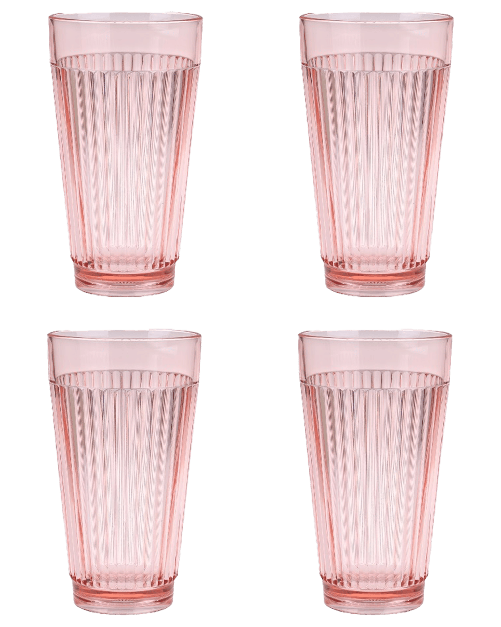 Buy Pizzazz Acrylic Highball Tumbler 450ml - Pink - Set Of 4 Online ...