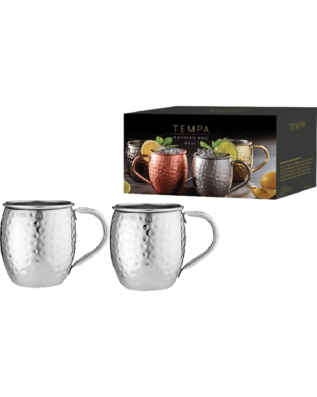 Buy Tempa Aurora Hammered Mugs - Silver Online @Lowest Price