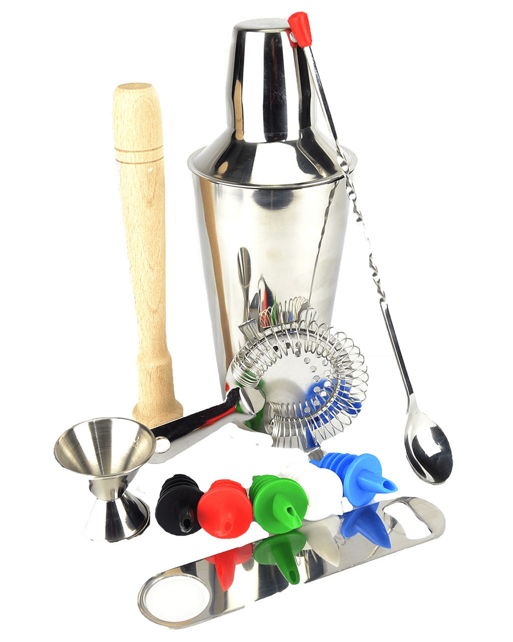 Buy Purplespoilz Piece Cocktail Set With Coloured Pourers And Free Bar ...