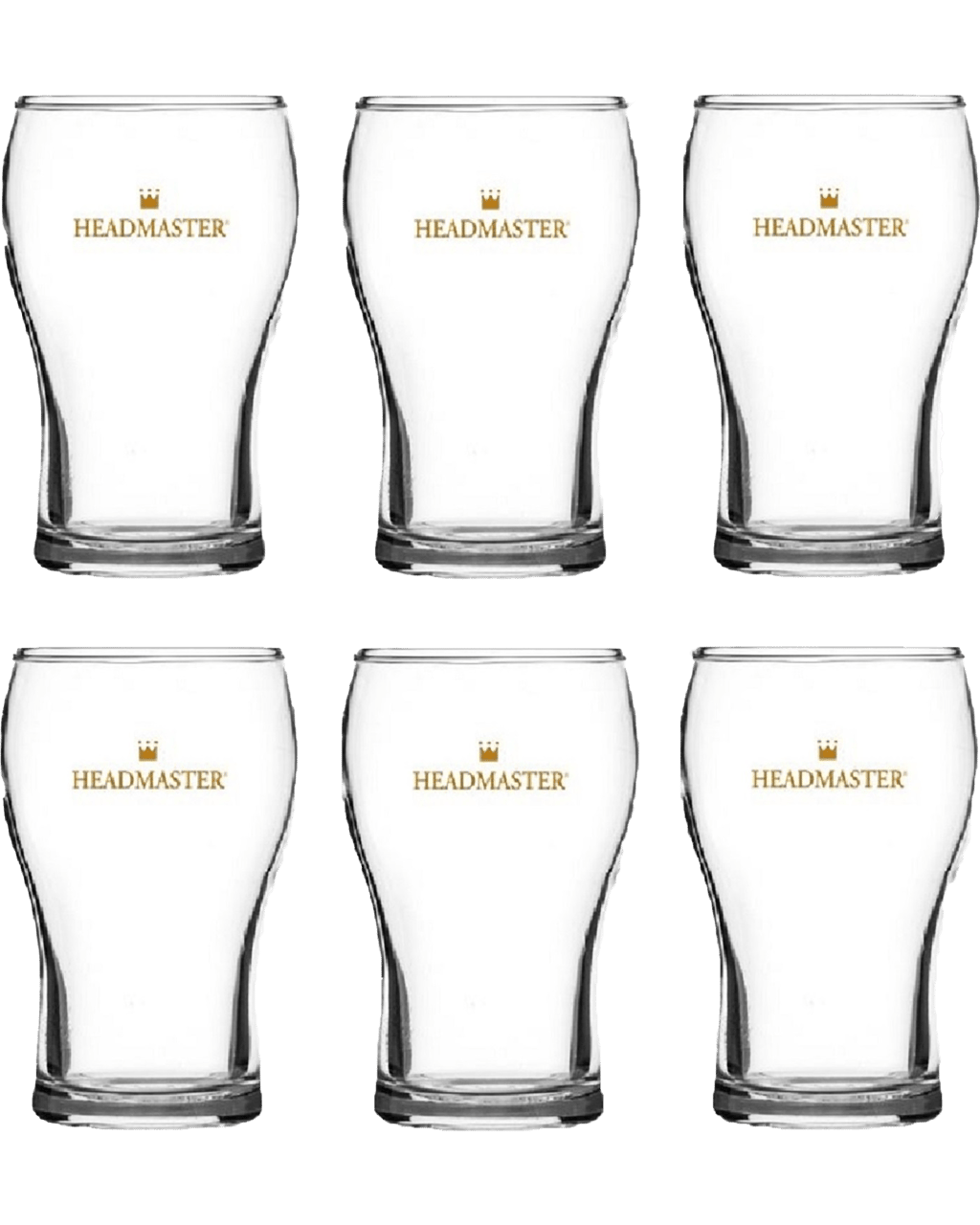 Buy Crown Washington Nucleated Headmaster Beer Schooner Glasses 425ml ...