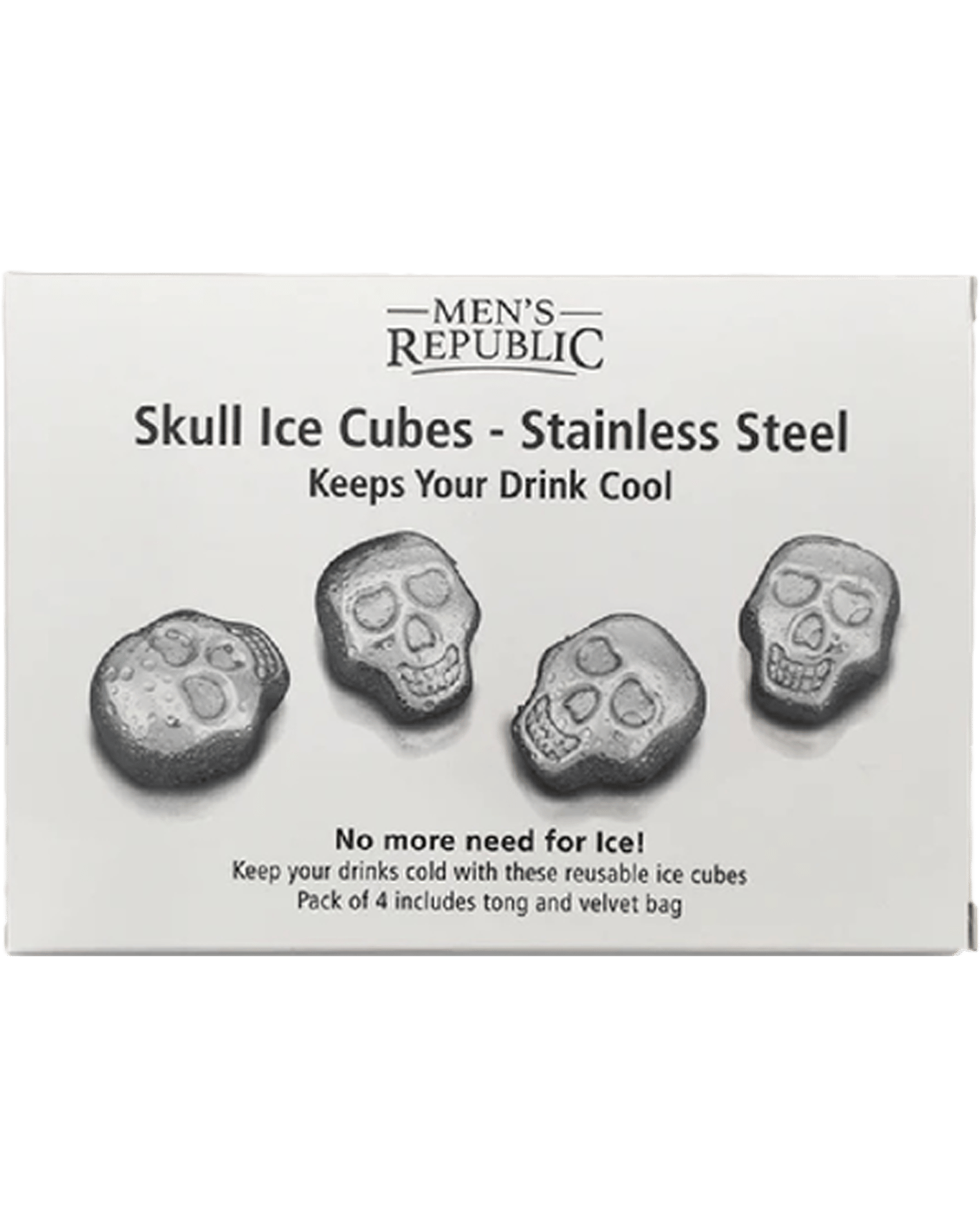 Buy Men's Republic Stainless Steel Skull Ice Cubes Set Online @Lowest Price