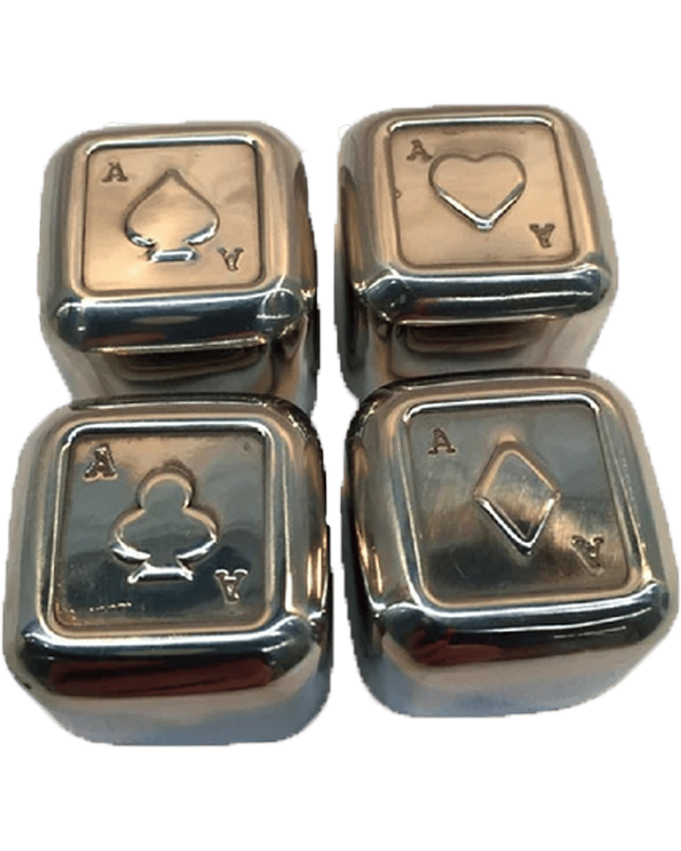 Buy Men's Republic Stainless Steel Playing Card Ice Cubes Set Online ...