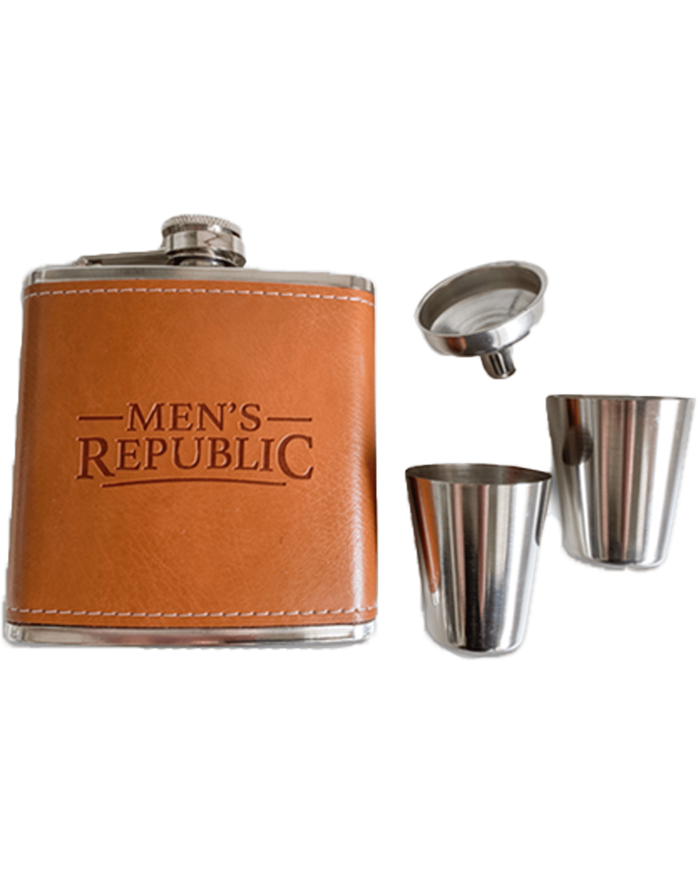 Buy Men's Republic Stainless Steel Hip Flask Set Brown Online @Lowest Price