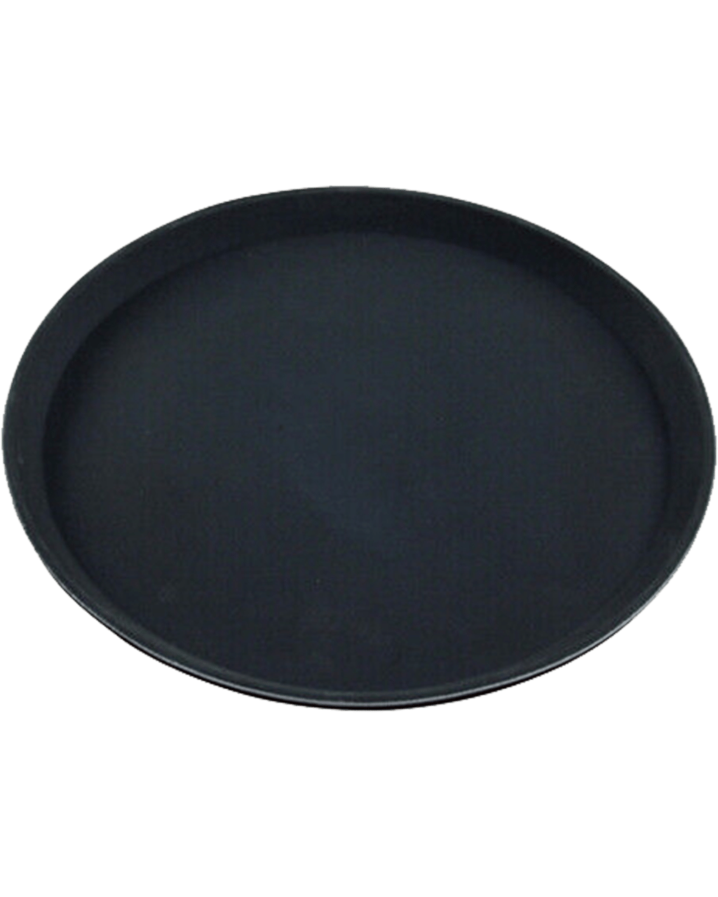 Buy Chef Inox Plastic Round Black Non Slip Serving Tray 40cm Online ...