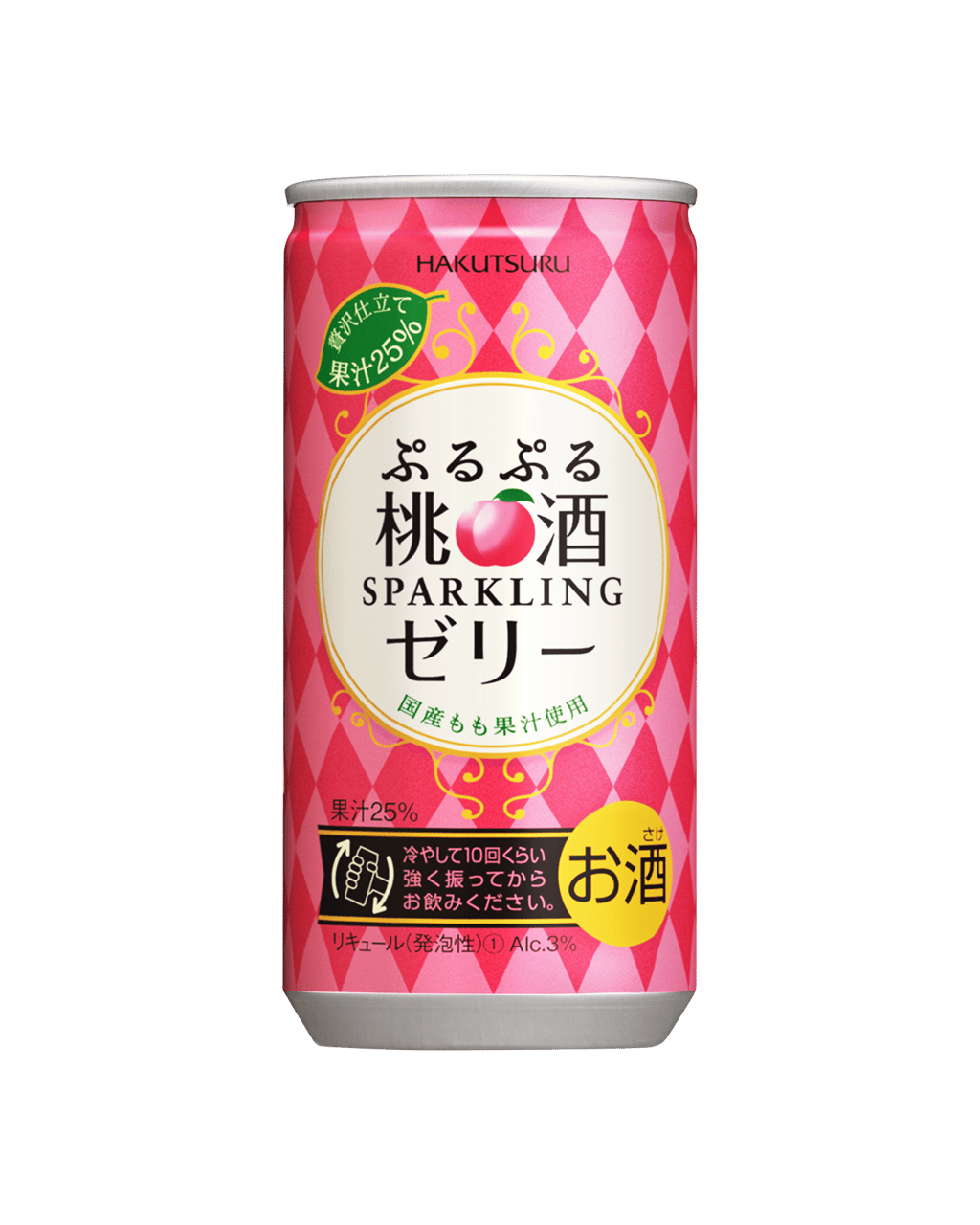 Buy Hakutsuru Puru Puru Sparkling Jelly Peach Momo Sake 190ml Cans ...