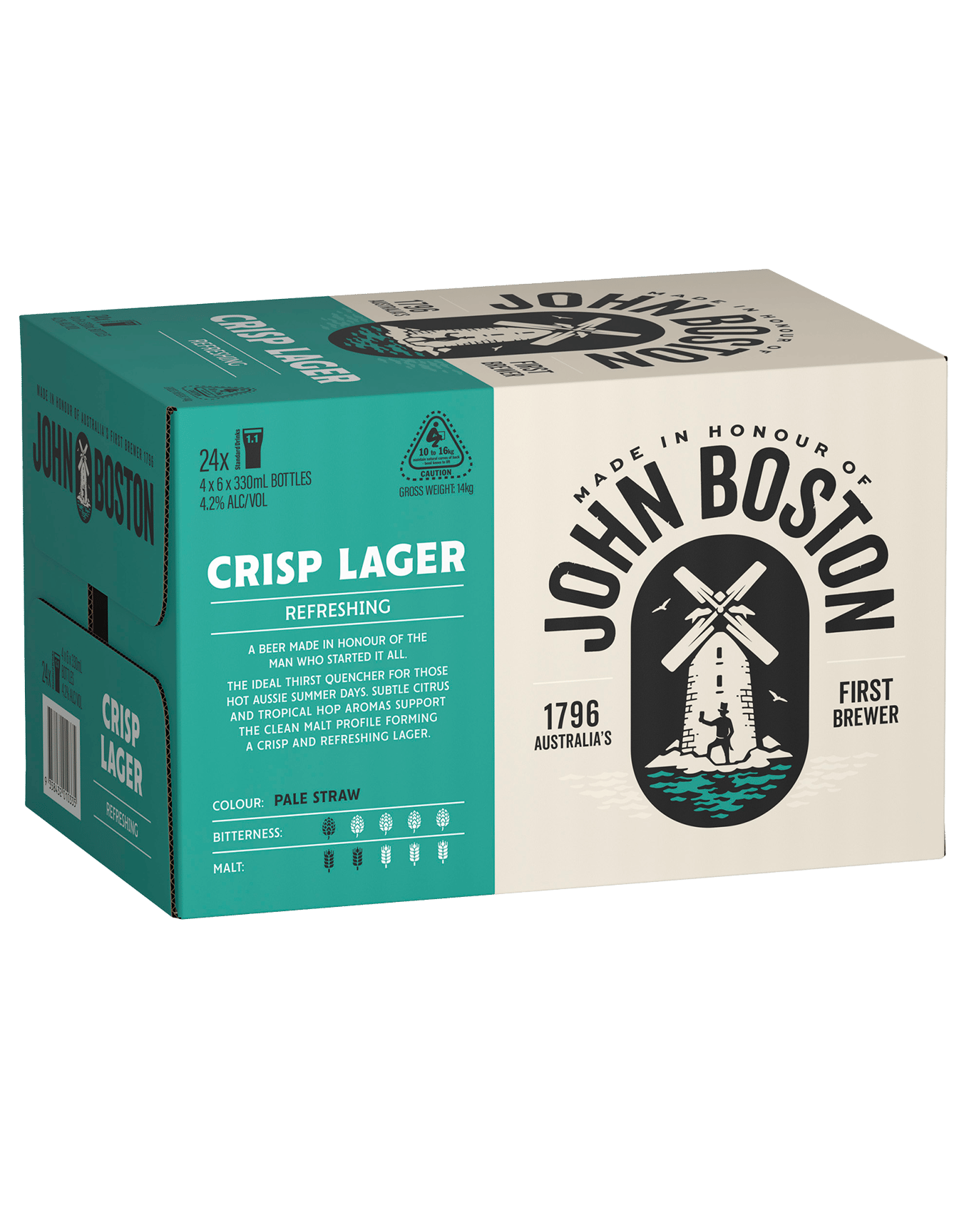 Buy John Boston Crisp Lager Bottle 330ml Online @Lowest Price