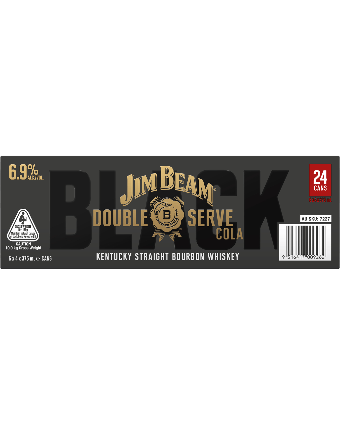 Buy Jim Beam Black Double Serve Bourbon & Cola 6.9% Cans 10x375ml ...