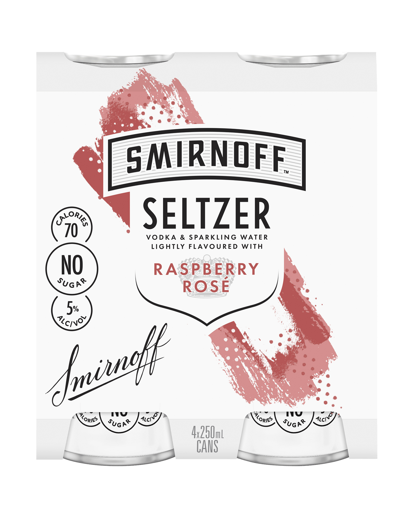 Buy Smirnoff Seltzer Raspberry Rosè 250ml Online @Lowest Price