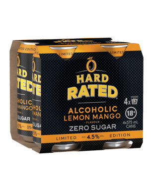 Buy Hard Rated Lemon Mango Zero Sugar 4.5% Cans 375ml Online @Lowest Price