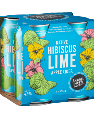 Buy Three Oaks Native Hibiscus Lime & Apple Cider 375ml Online @Lowest ...