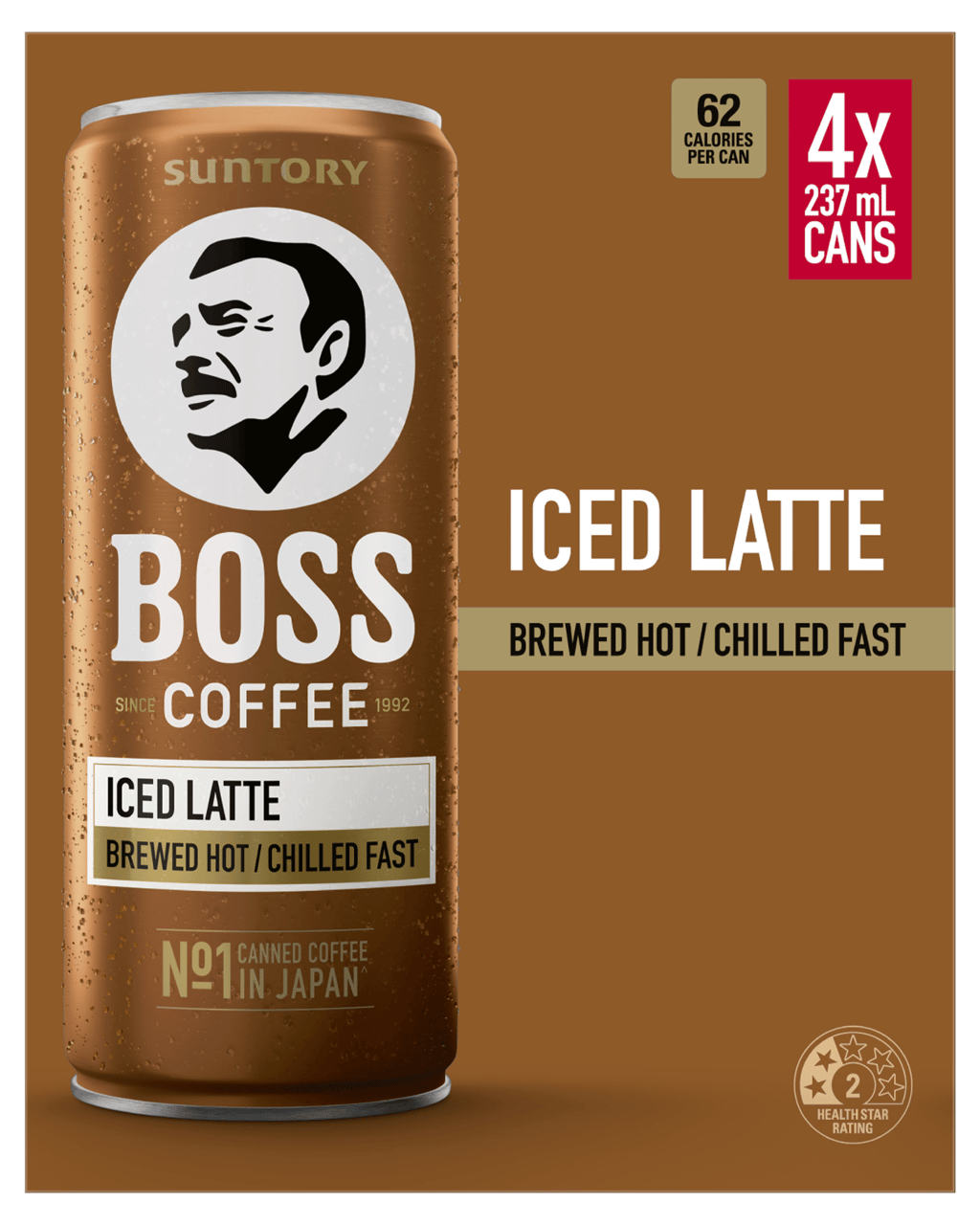 Buy Suntory Boss Coffee Iced Latte 237ml 4pack Online @Lowest Price