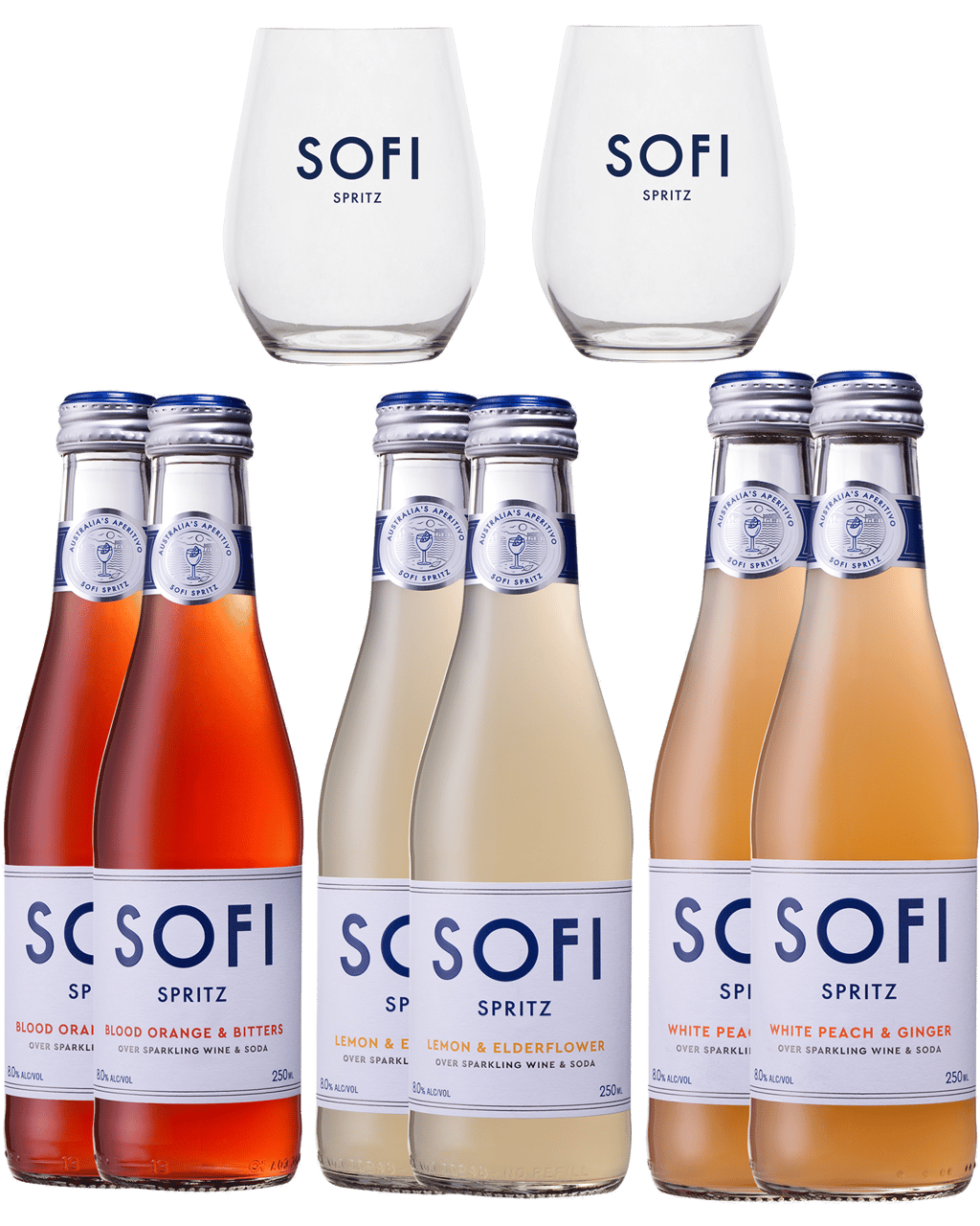 Buy Sofi Spritz Mixed Case & Bonus Twin Glass Pack Online @Lowest Price