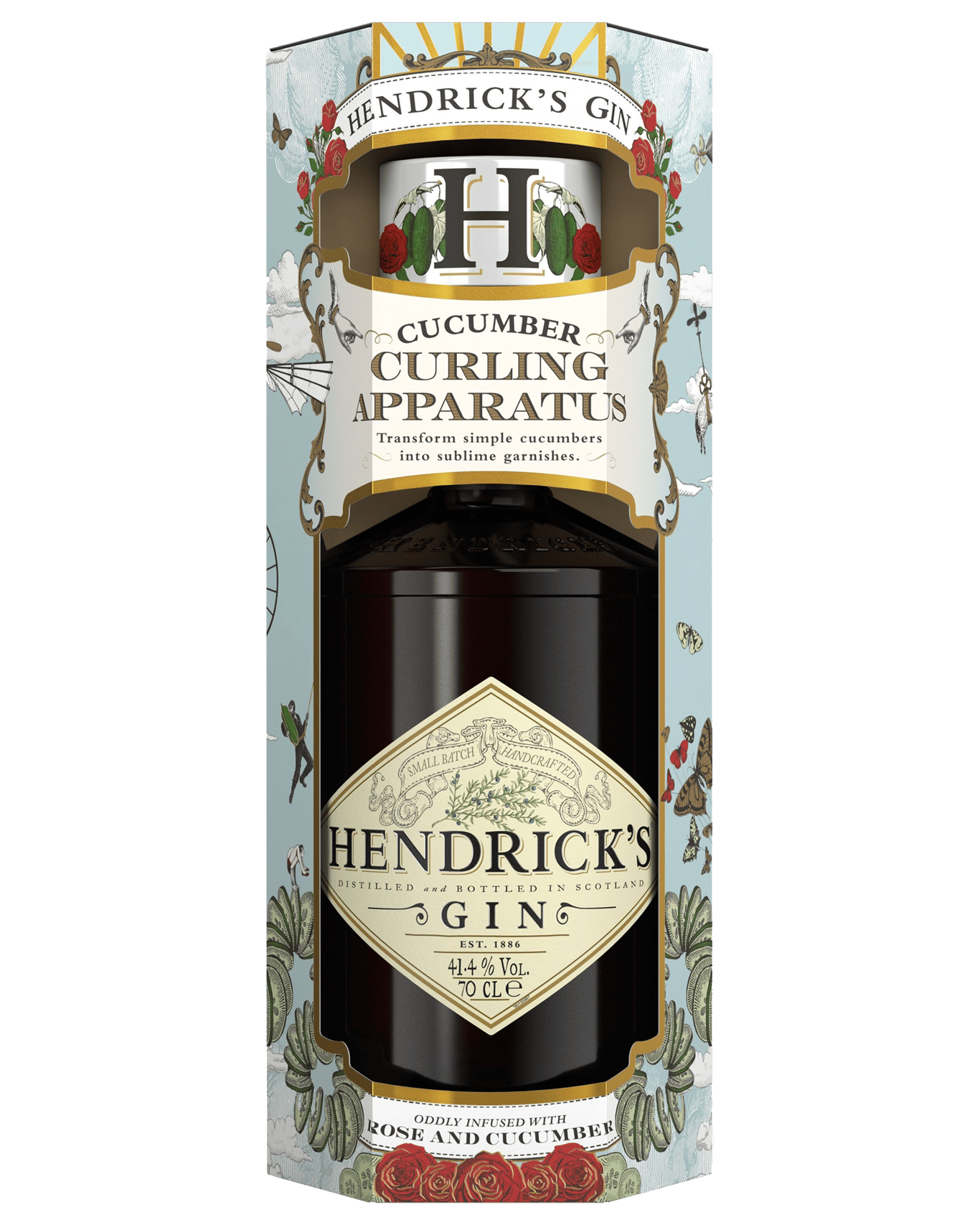 Buy Hendrick's Gin & Cucumber Curler Gift Pack 700ml Online @Lowest Price