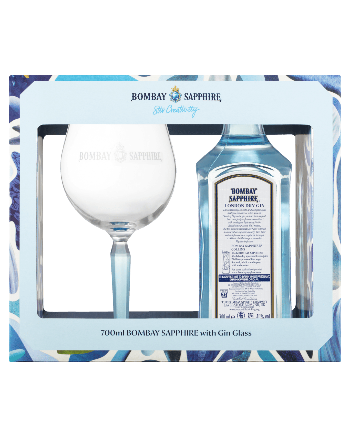 Buy Bombay Sapphire Gin Gift Pack 700ml Online @Lowest Price
