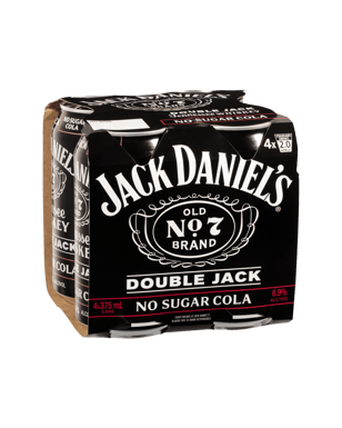 Buy Jack Daniel's Double Jack Whiskey & No Sugar Cola Cans 375ml Online ...