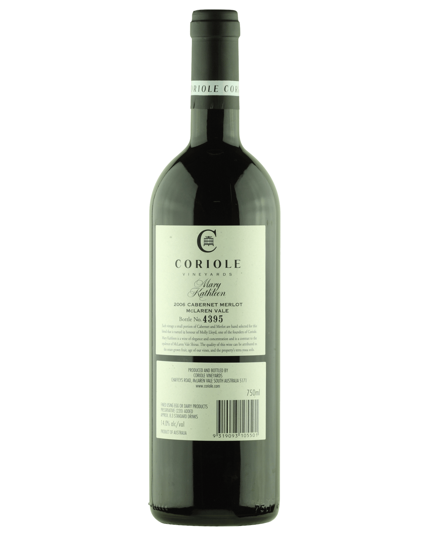 Buy Coriole Mary Kathleen Reserve Cabernet Merlot Online (Lowest Price ...
