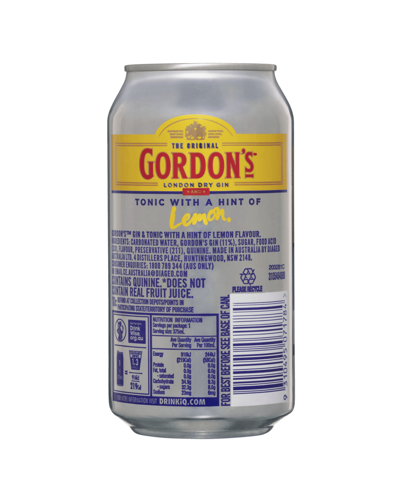 Buy Gordon's Gin & Tonic Cans 375ml Online @Lowest Price