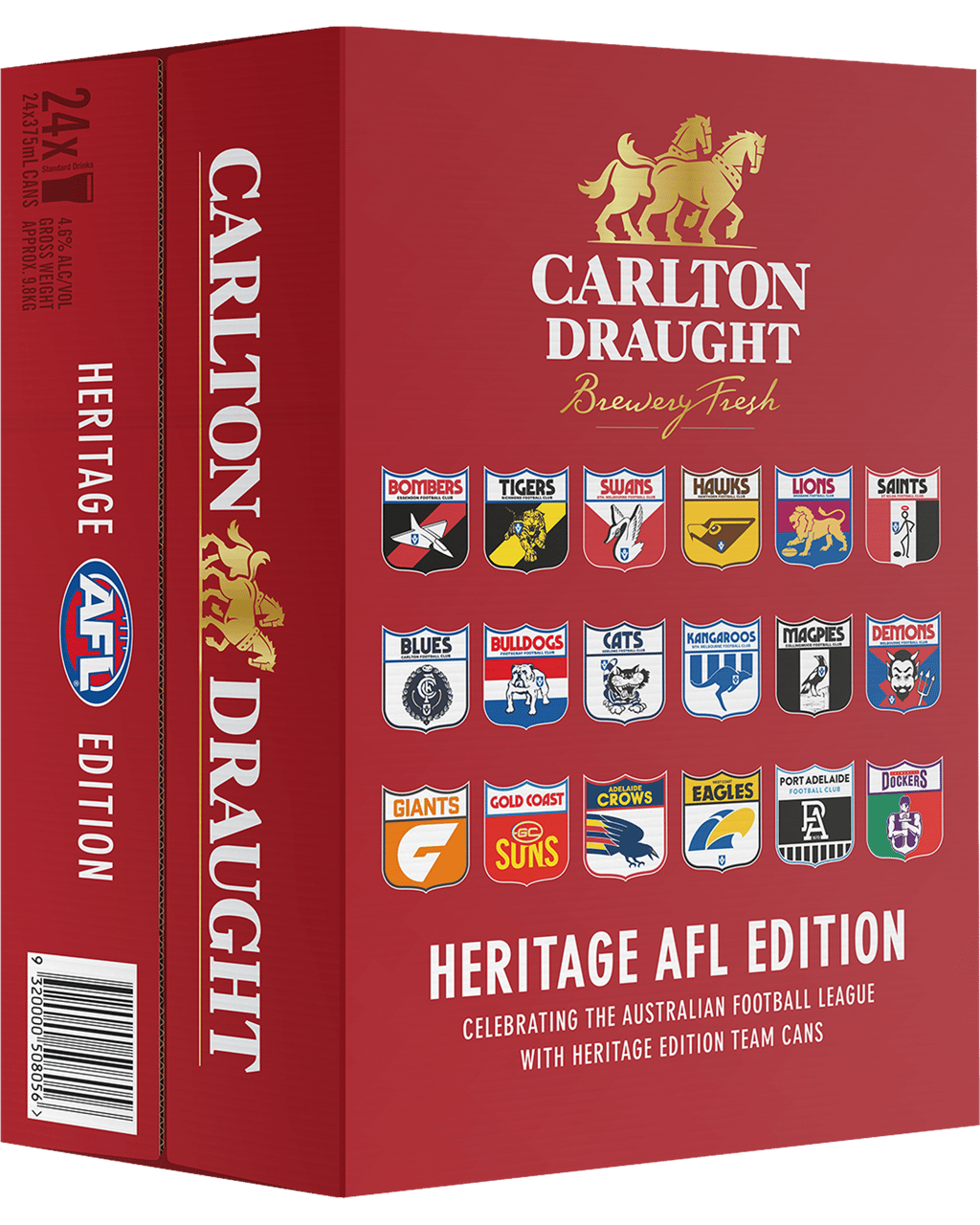 Carlton Draught Afl Heritage Can 24X - Boozy
