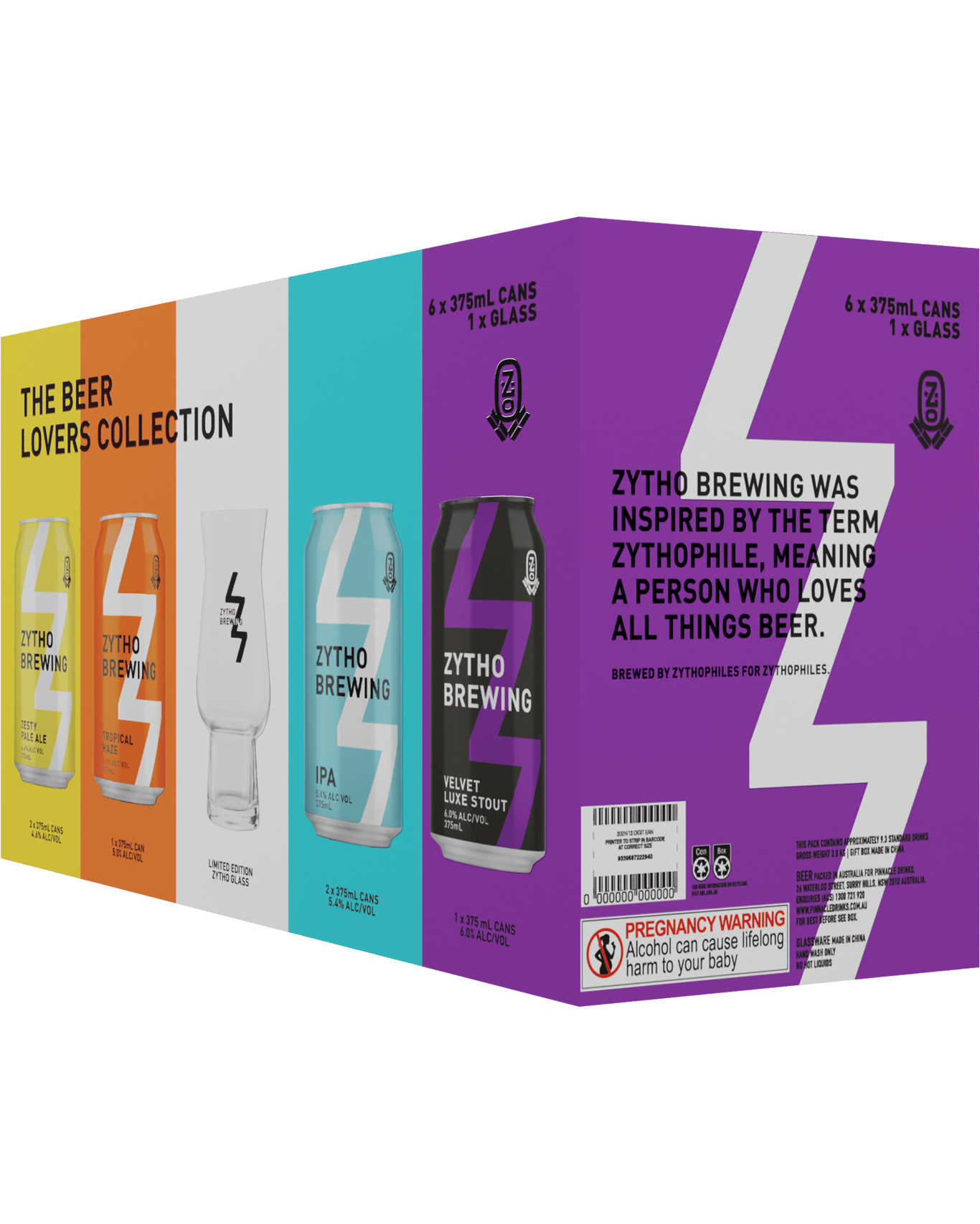 Buy Zytho Brewing Beer Lovers Collection 6 Pack Plus Bonus Glass Online ...