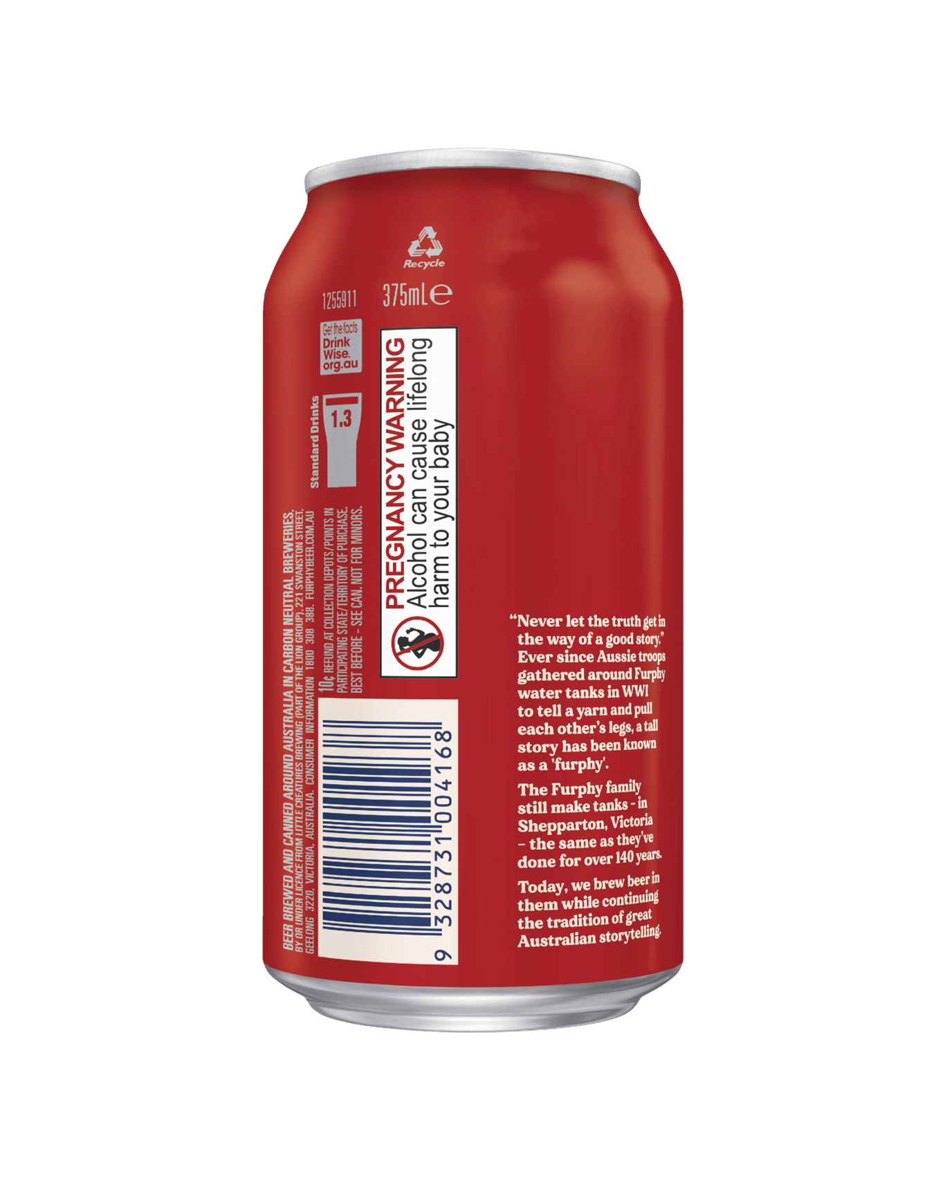 Buy Furphy Crisp Lager Can 375ml Online @Lowest Price