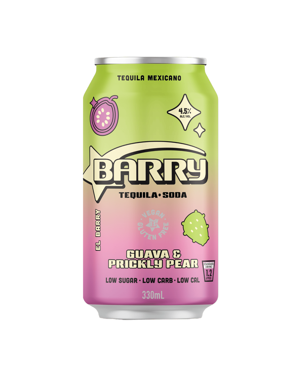 Buy Barry Guava & Prickly Pear Agave & Soda Cans 330ml Online @Lowest Price