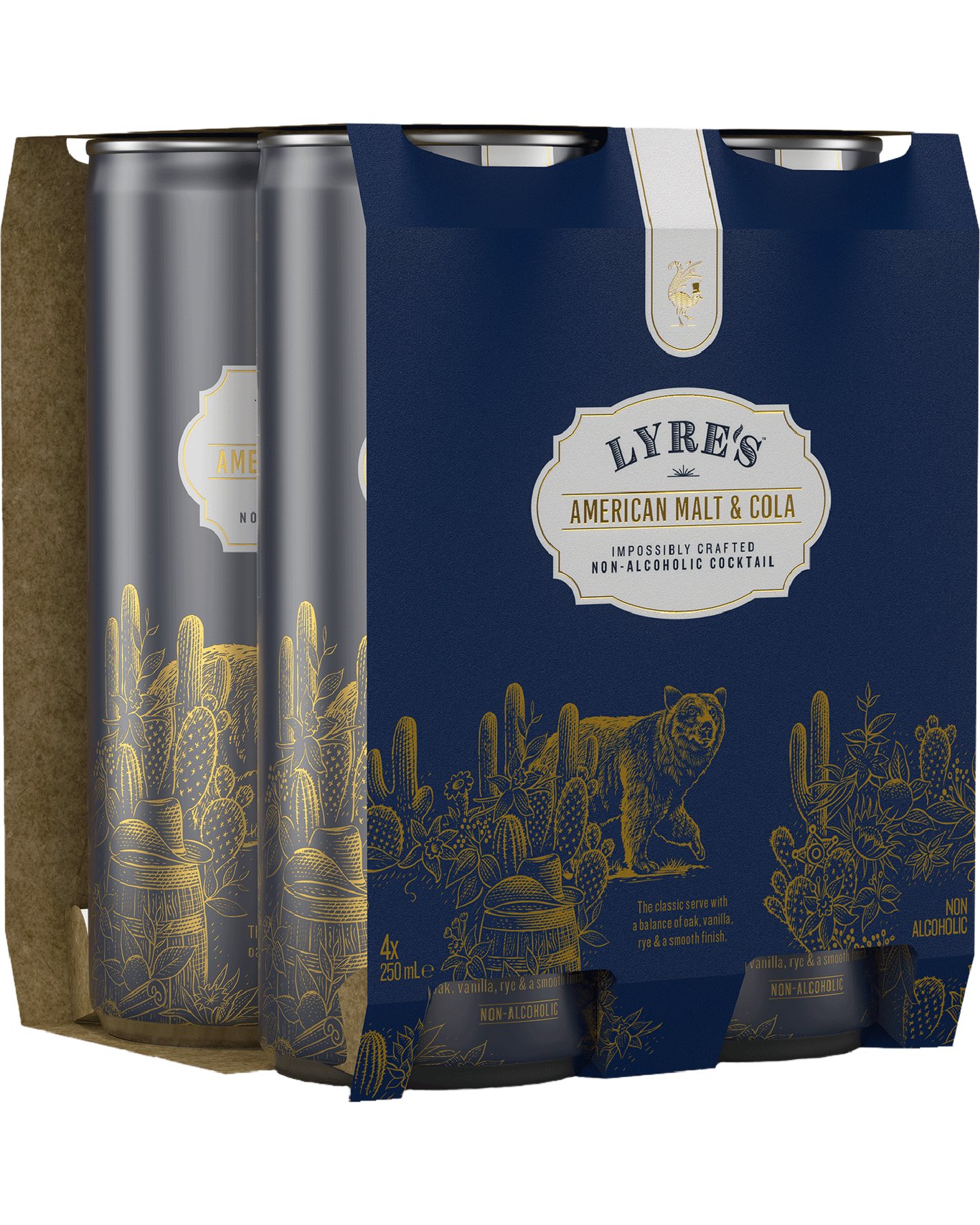 Lyre's American Malt & Cola Non Alcoholic Cocktail Cans 250ml ...