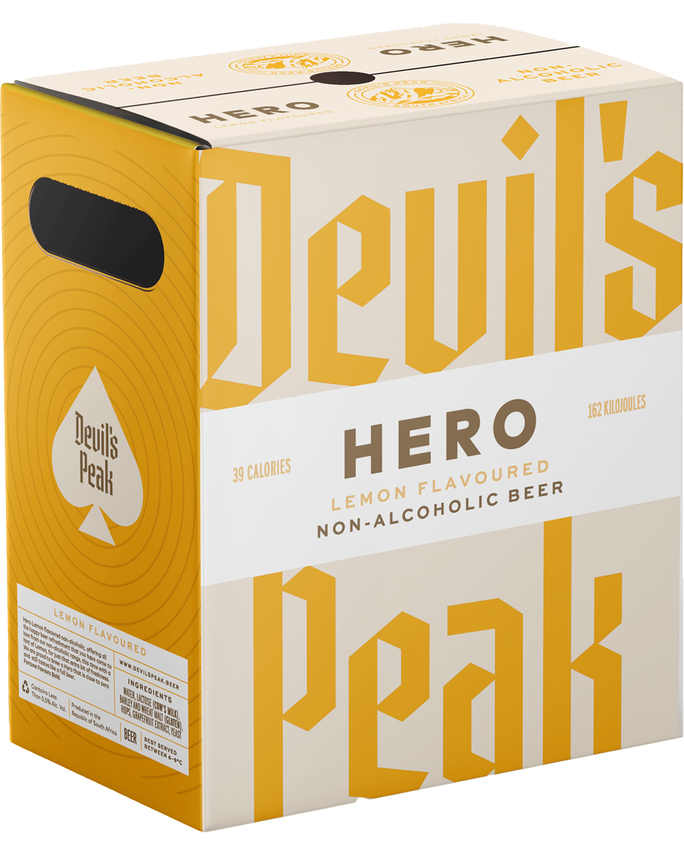 Buy Devils Peak Hero Lemon Flavoured Non Alcoholic 330ml Online @Lowest ...