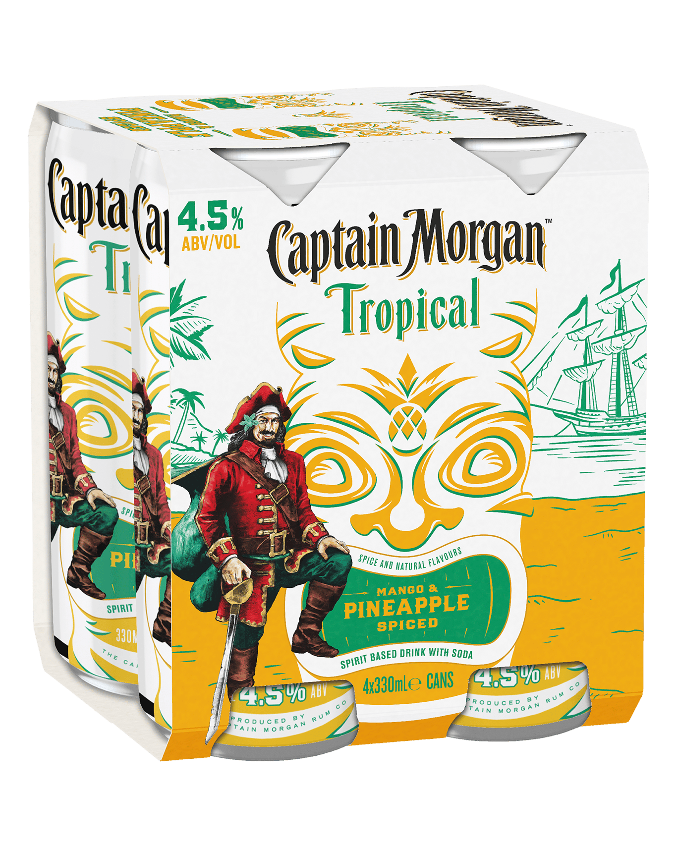 Buy Captain Morgan Tropical Mango & Pineapple Cans 330ml Online @Lowest ...