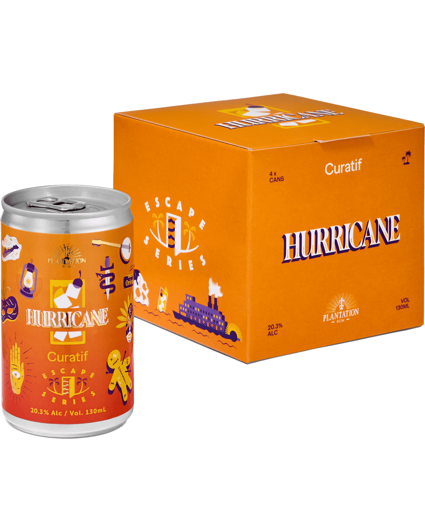 Buy Curatif Hurricane Plantation Rum Can 130ml Online @Lowest Price