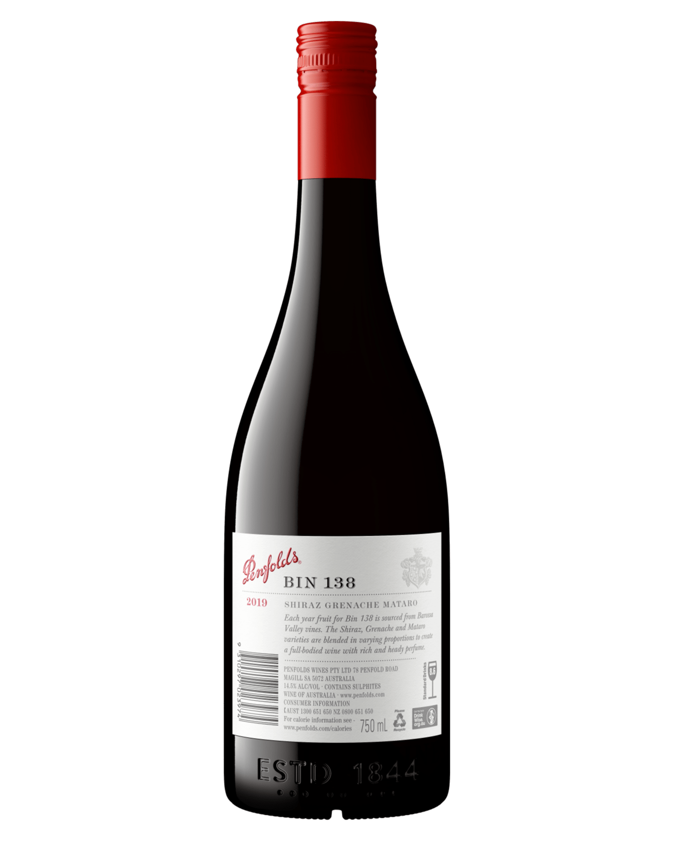 Buy Penfolds Bin 138 Shiraz Grenache Mataro 2019 Online @Lowest Price