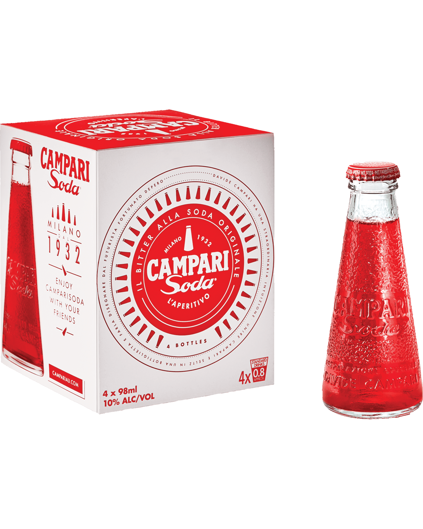 Buy Campari Soda 10% Bottles 98ml Online @Lowest Price