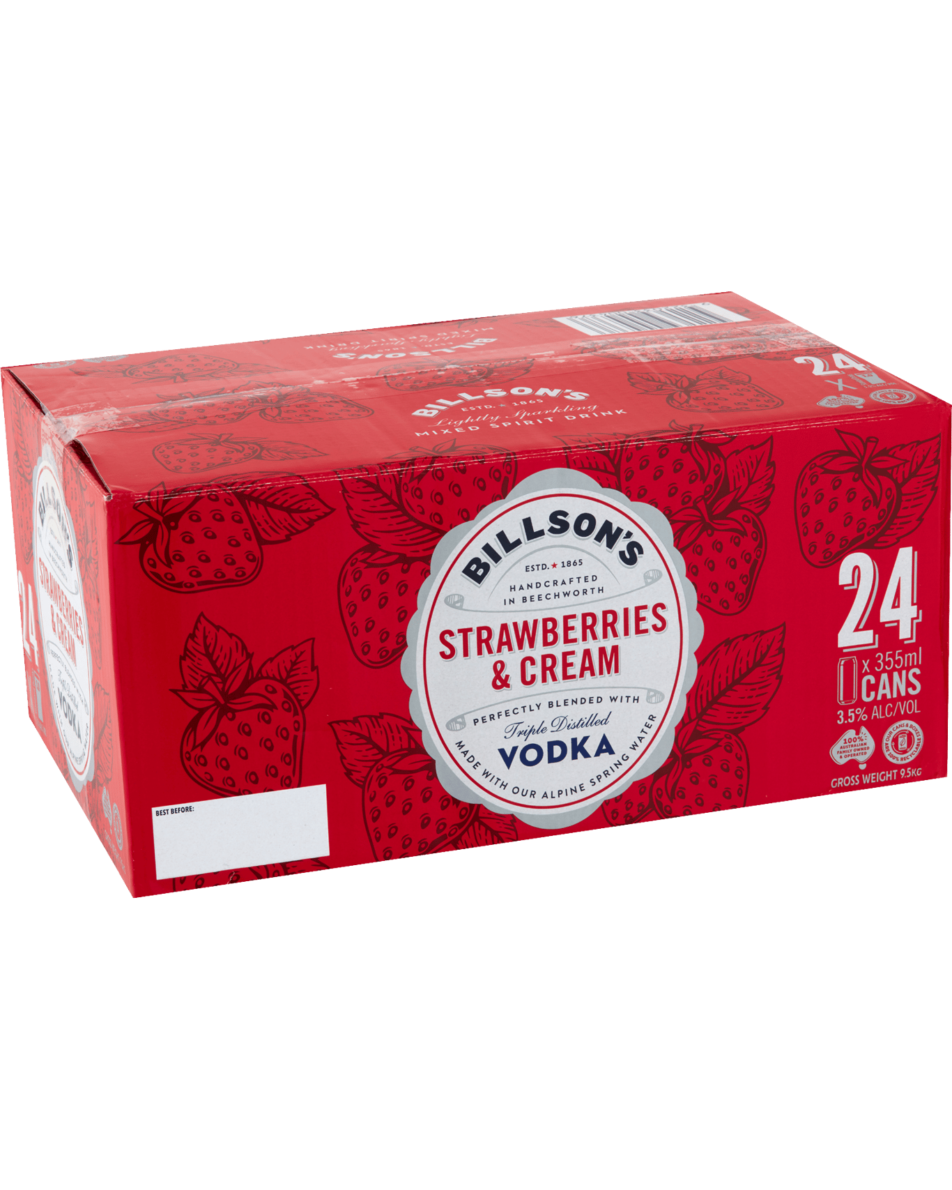 Buy Billson's Vodka Strawberry & Cream Cans 355ml Online @Lowest Price